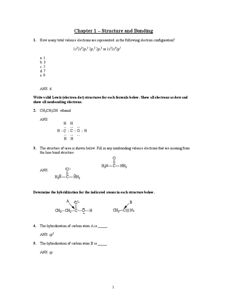 TB Chapter1 | PDF | Molecular Orbital | Chemical Bond