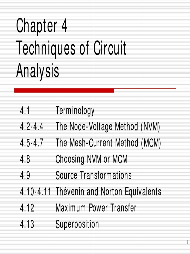 Ch04 - Technologies Analysis Circuit PDF | PDF | Electrical Network | Amplifier