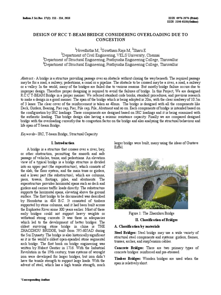 Design of RCC T-Beam Bridge Considering Overloading | PDF | Bridge ...