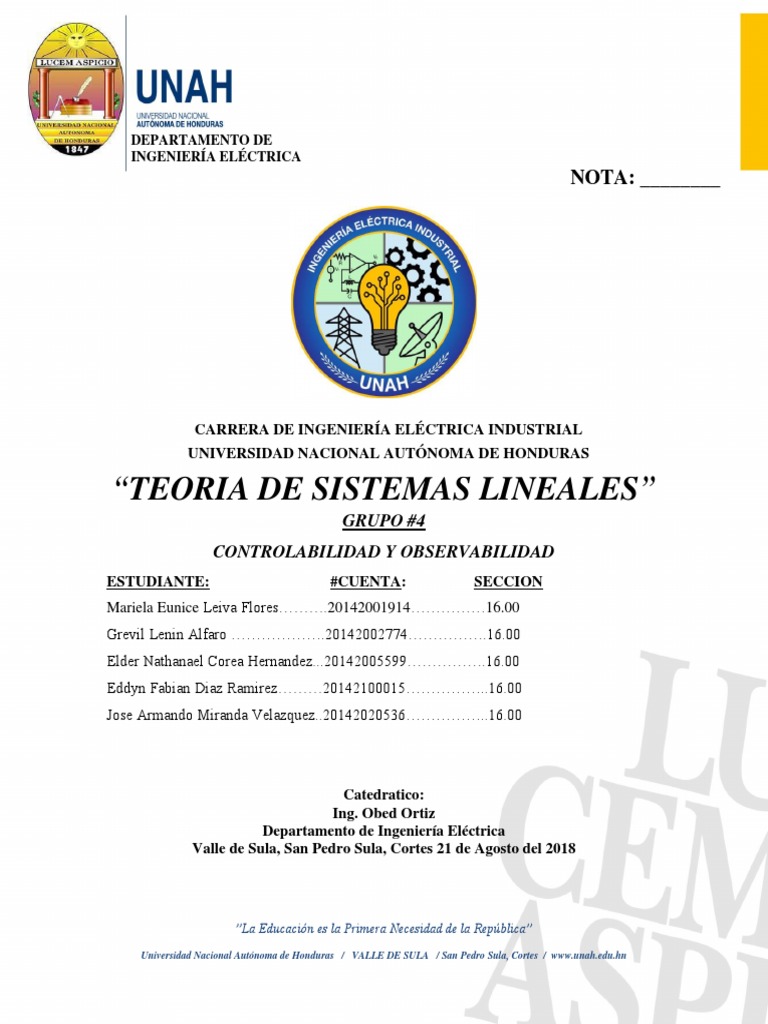 Controlabilidad y Observabilidad | PDF | Valores propios y vectores ...