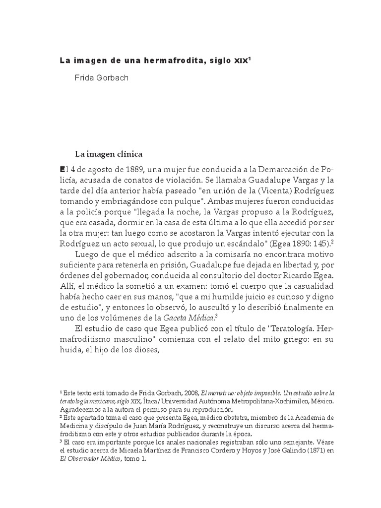 La Imagen de Una Hermafrodita | PDF | Desnudez | Mujer