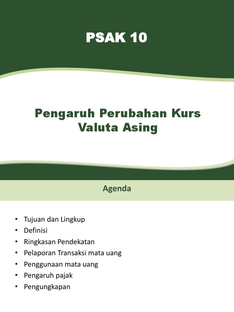 PSAK 10: Pengaruh Kurs Valuta Asing | PDF