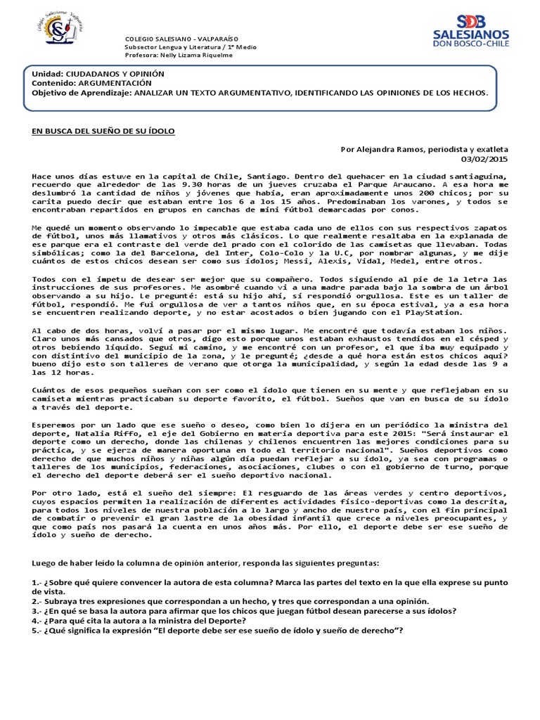 Sueños de Ídolos en el Fútbol Infantil | PDF | Deportes | Dormir