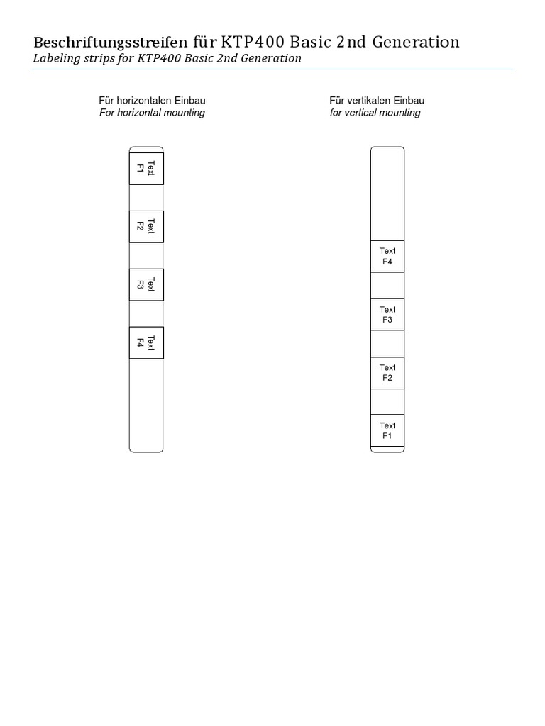 Labeling Strips KTP400 Basic | PDF