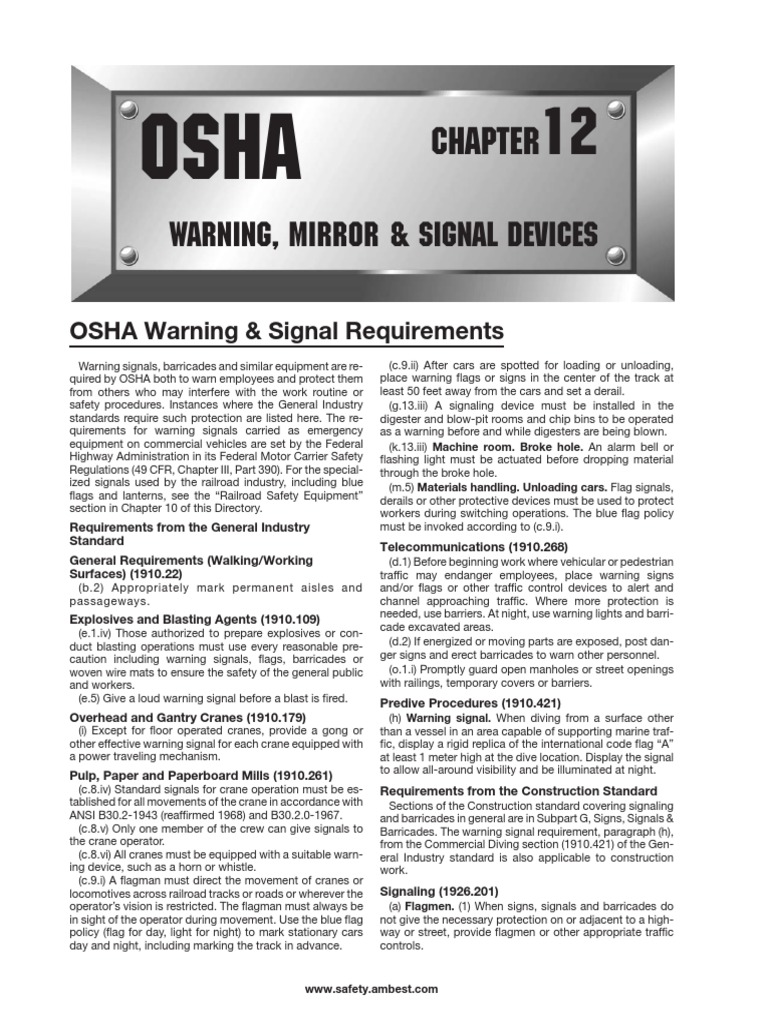 Warning, Mirror & Signal Devices | PDF | Traffic | Occupational Safety ...