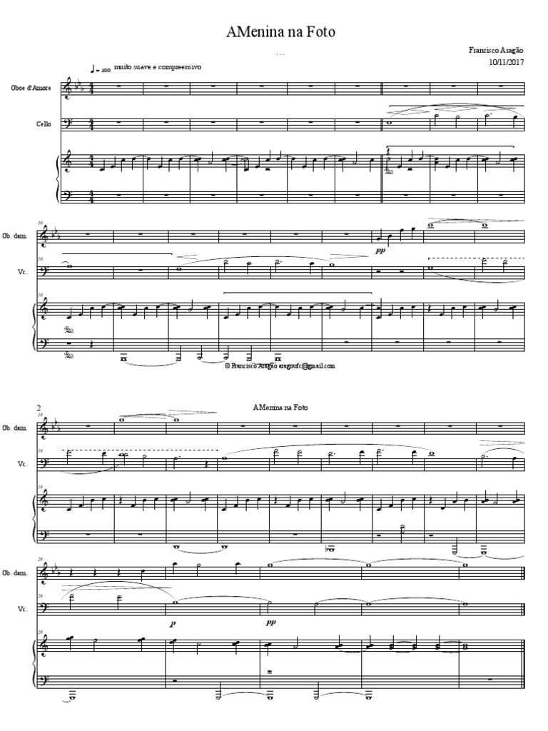 A Menina Na Foto - Score | PDF