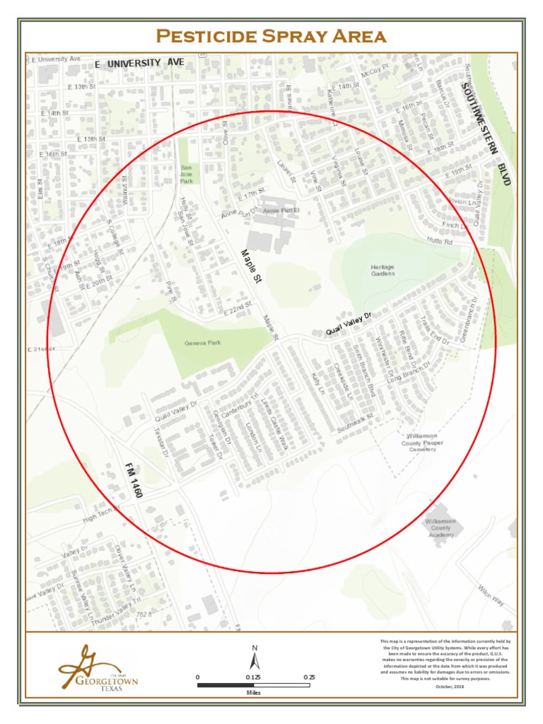 Map of Mosquito Sample Spray Area in Georgetown | PDF