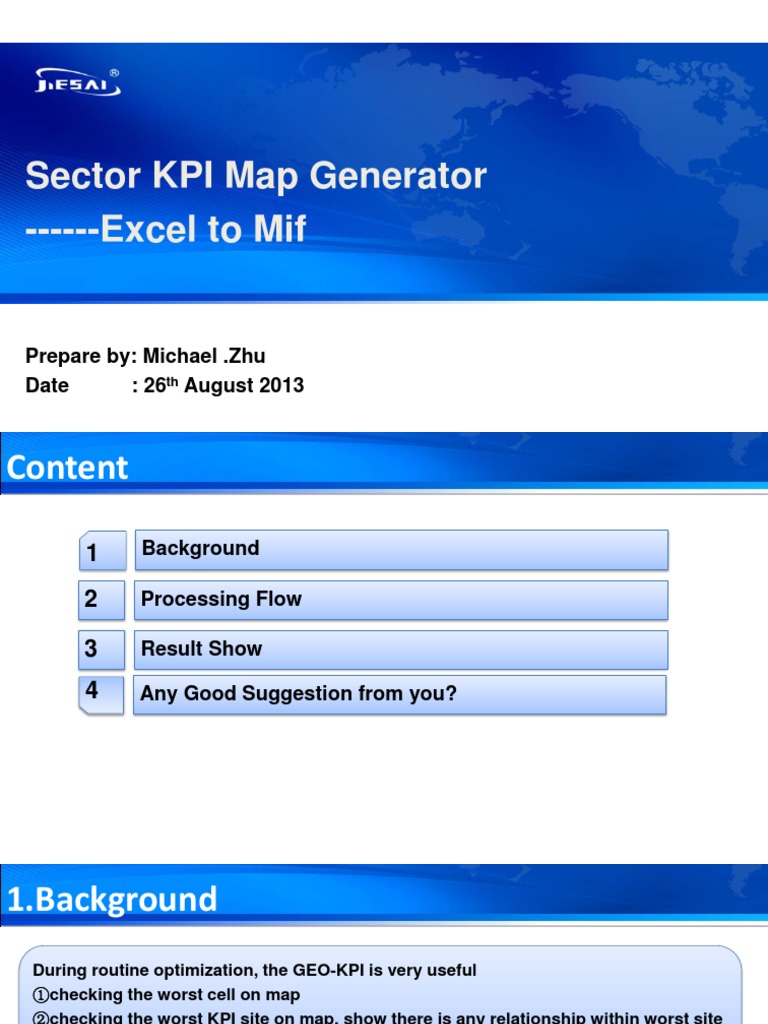 Sector KPI Map Generator Overview | PDF