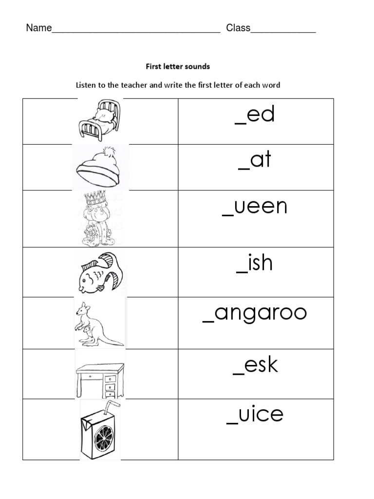 First Letter and Vowels Phonics Pronunciation Exercises Phonics 62548 | PDF