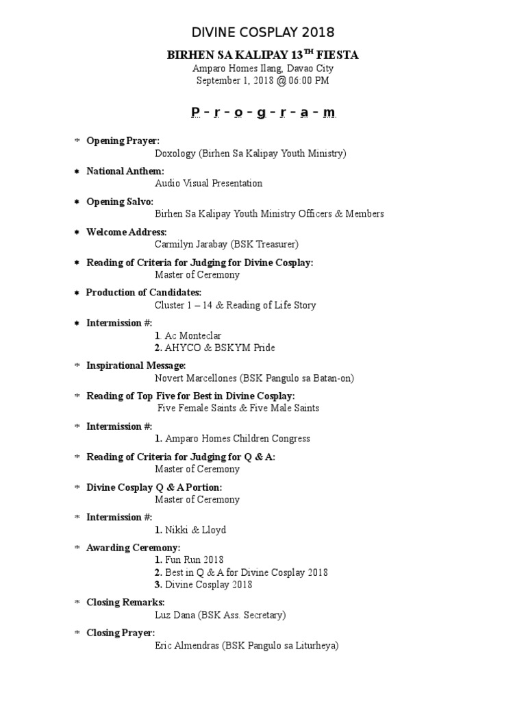 Divine Cosplay 2018 | PDF | Sports & Recreation