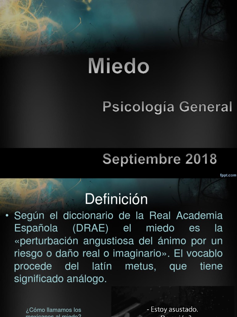 Miedo Psicología Pdf Temor Ciencias Del Comportamiento