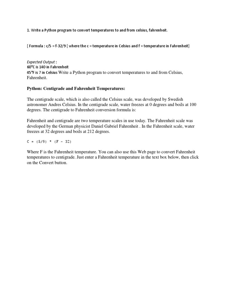 Import Math | PDF | Fahrenheit | Celsius