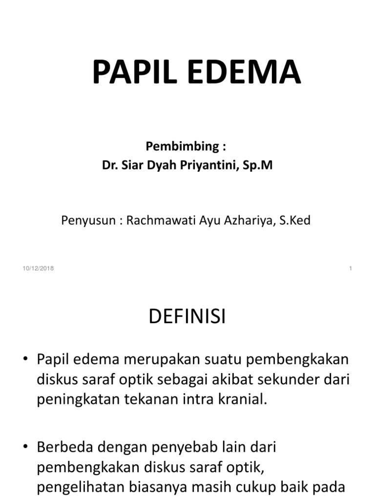 Papil Edema | PDF