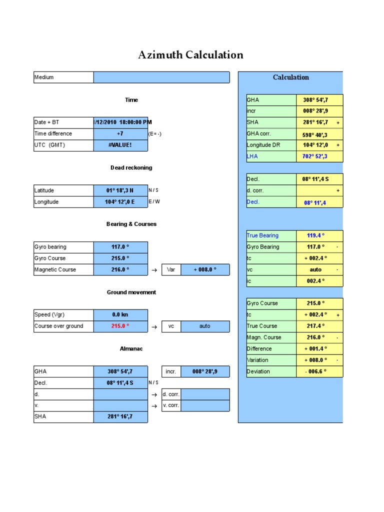 Hitung Error Compass | PDF | Navigation | Visualization (Graphics)