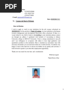 Sample Job Application Letter For A Bank | PDF | Résumé | Recruitment