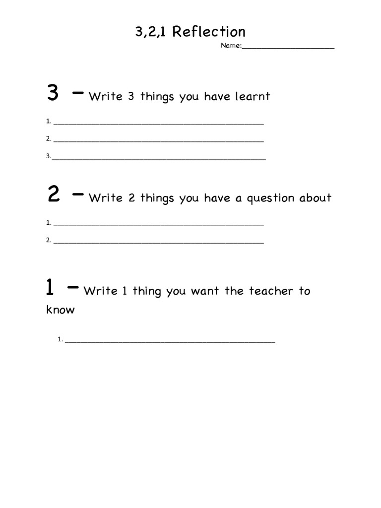 321 Reflection | PDF