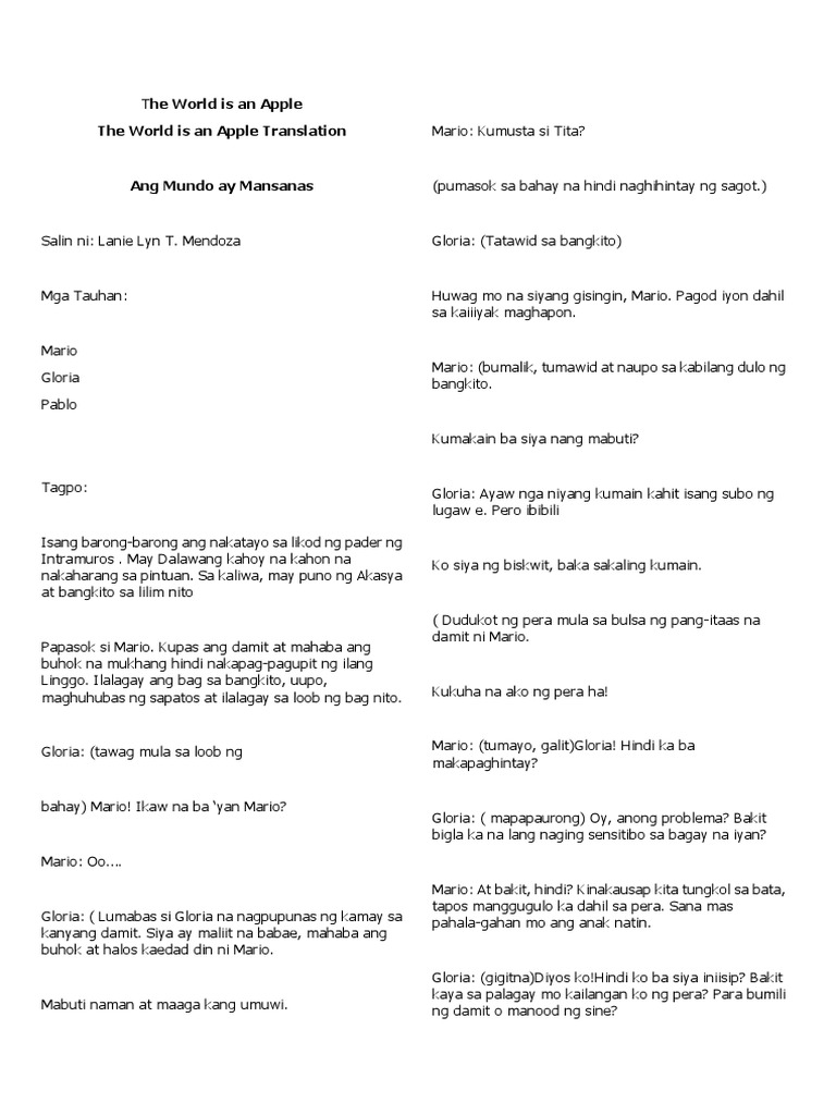 The World Is An Apple | PDF