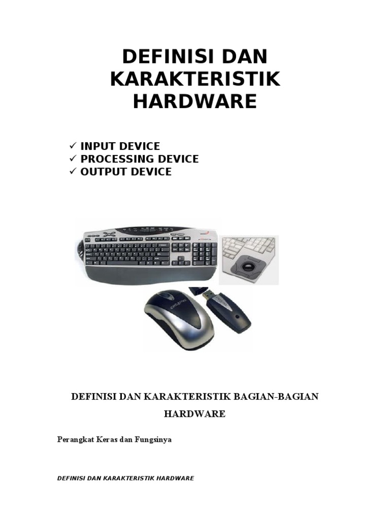 Definisi Dan Karakteristik Hardware | PDF