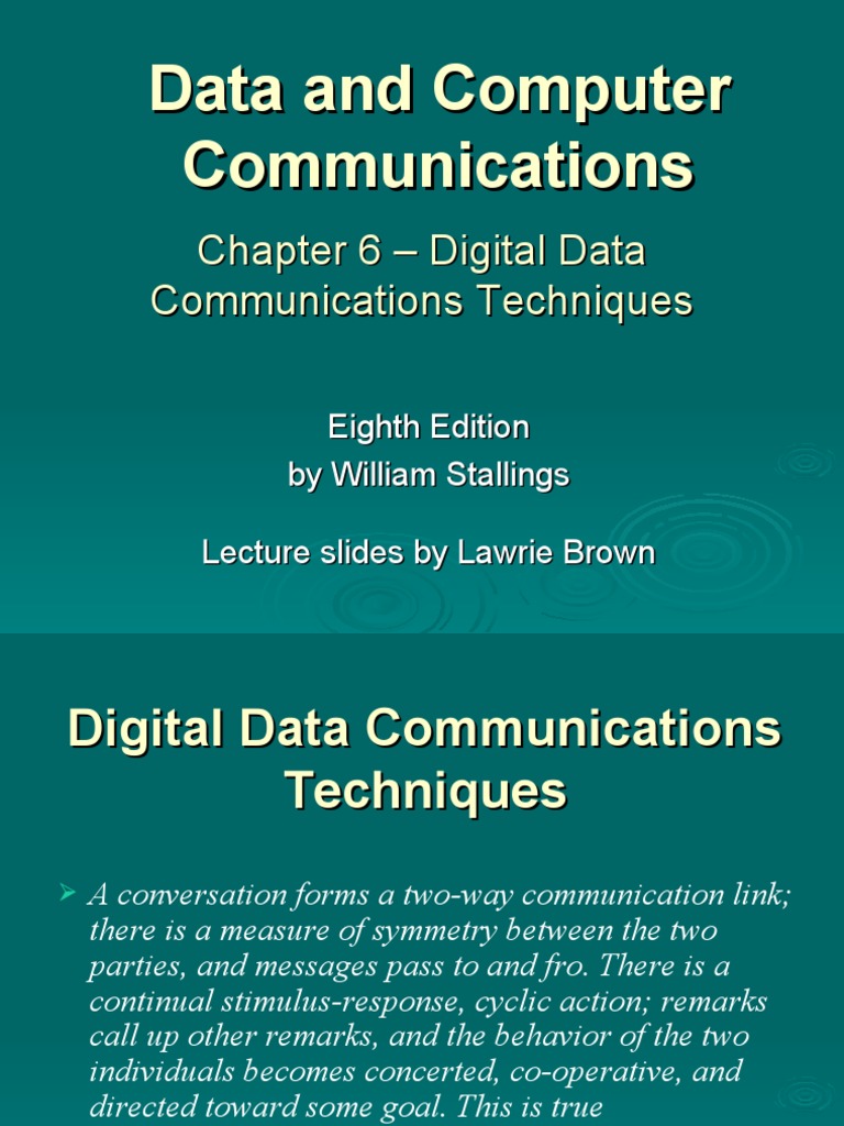 Data and Computer Communications | PDF | Data Transmission | Duplex (Telecommunications)