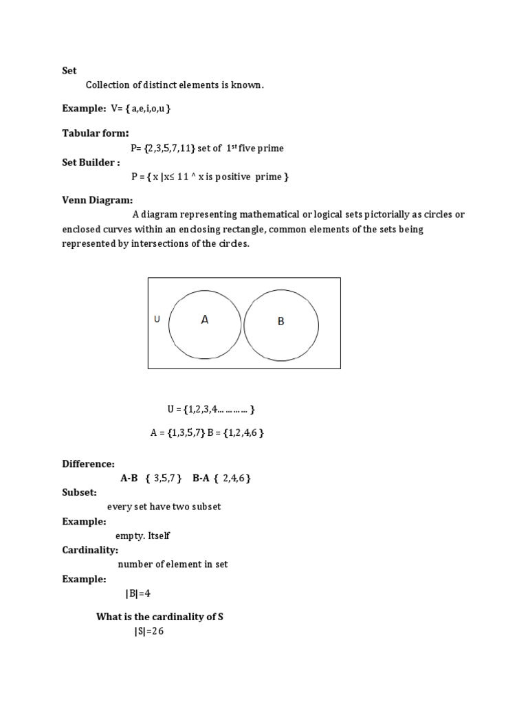 Set Theory | PDF | Set (Mathematics) | Intersection (Set Theory)