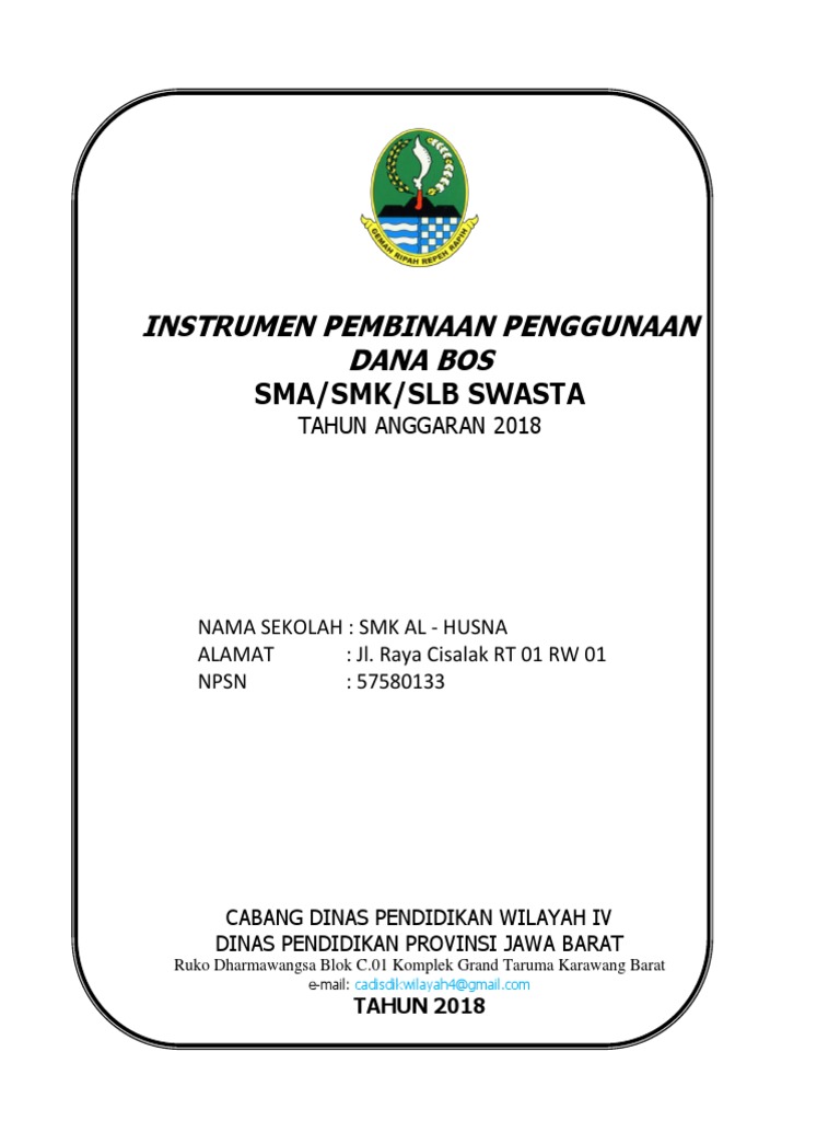 Instrumen Monev Bos Sma&Smk&Slb - Copy-1 | PDF