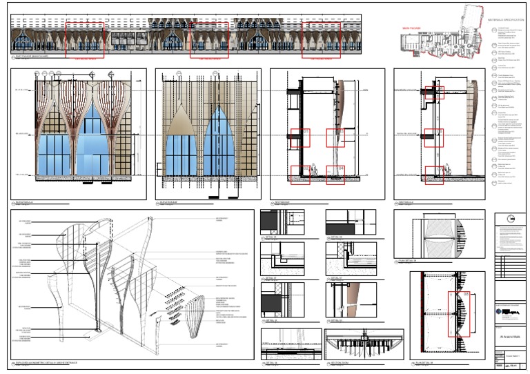 Main Facade: Materials Specification | PDF | Wall | Precast Concrete