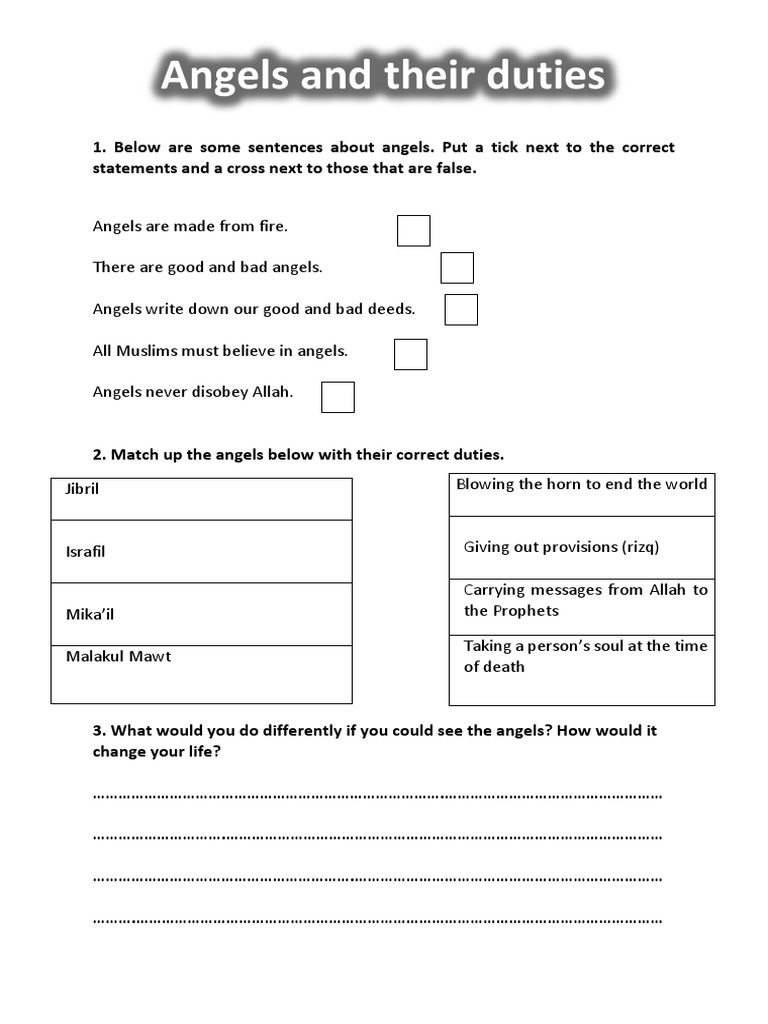 Angels and Their Duties | PDF