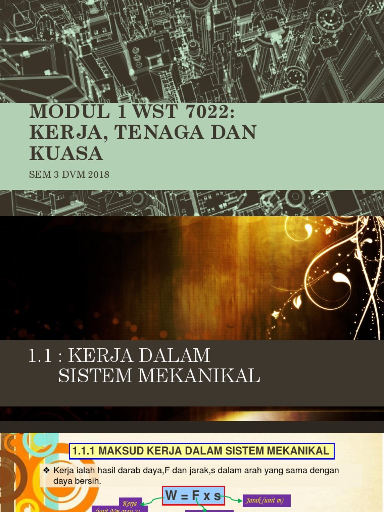 KERJA DALAM SISTEM MEKANIKAL | PDF