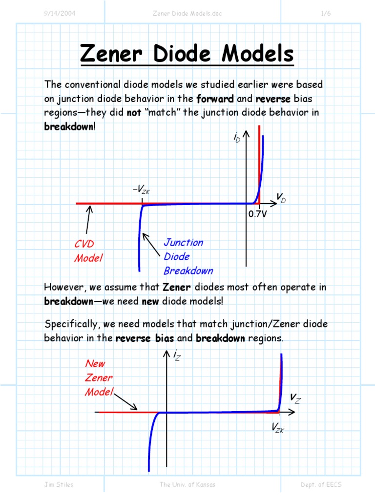 Zener Diode Models | Download Free PDF | Diode | P–N Junction