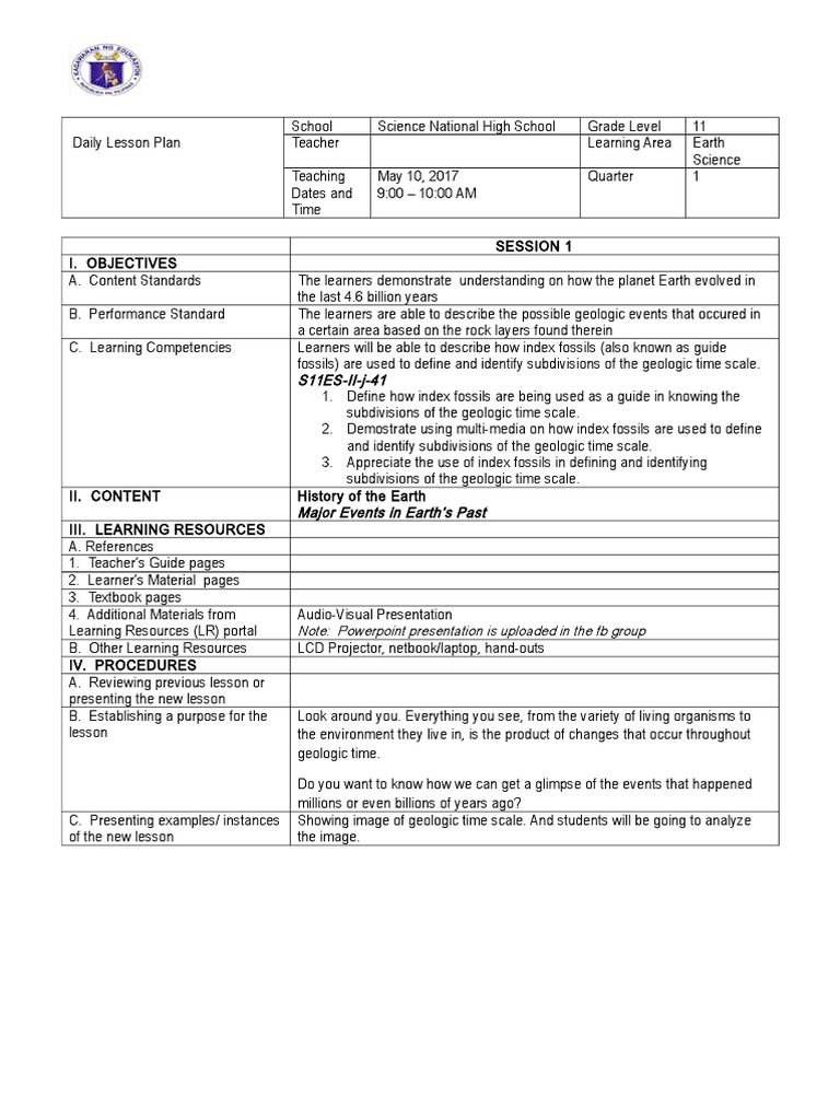 S11ES II J 41 | PDF | Geologic Time Scale | Quaternary