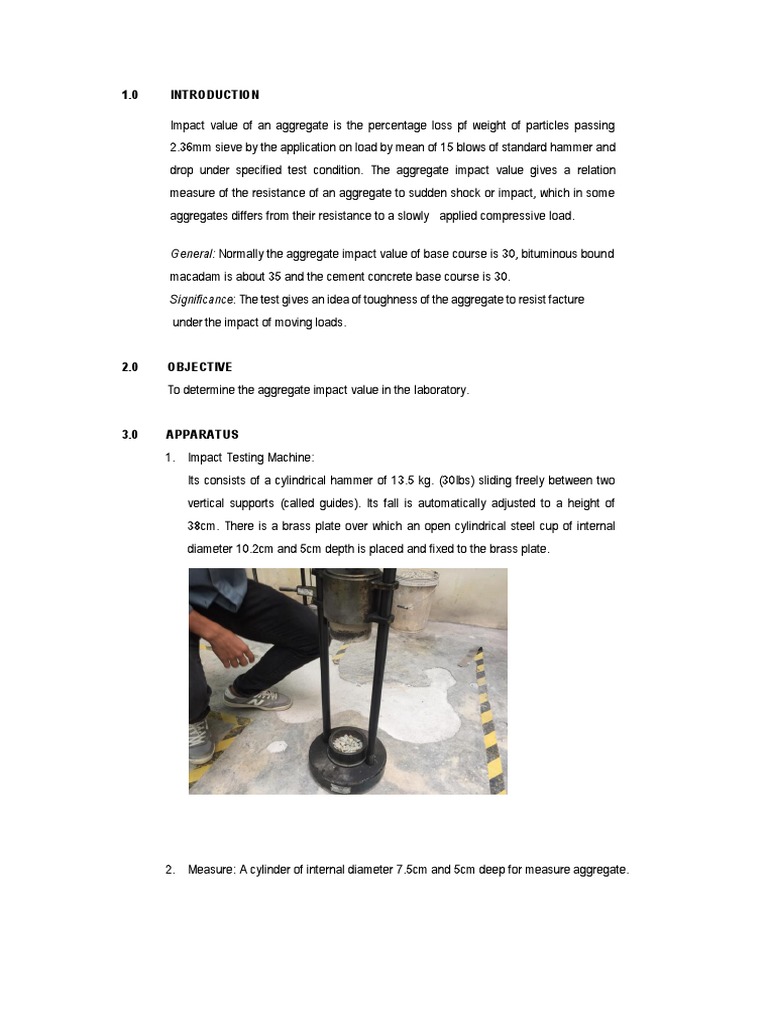 Aggregate Impact Value | PDF | Construction Aggregate | Concrete