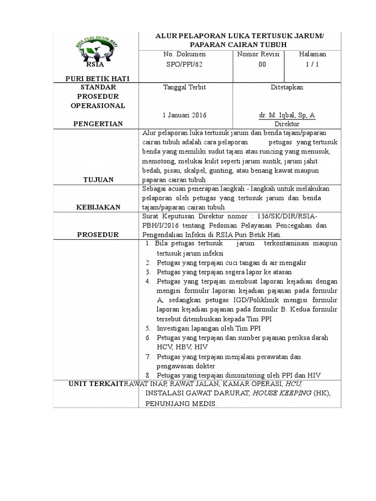 SPO Alur Pelaporan | PDF