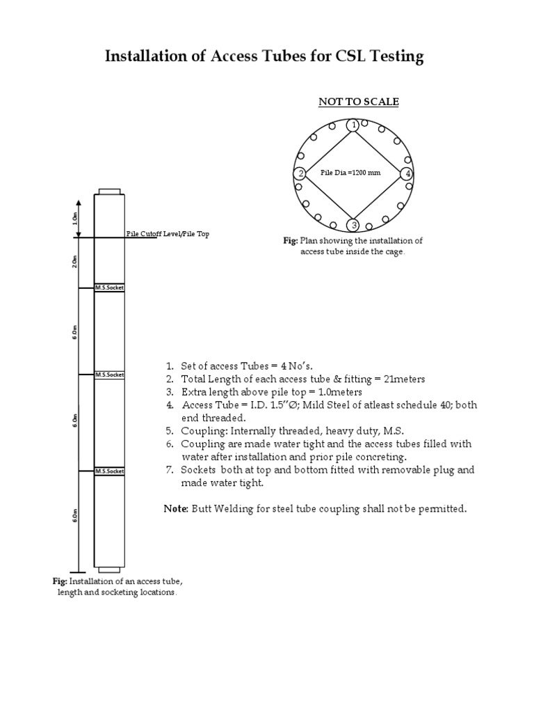 Installation of Access Tubes | PDF