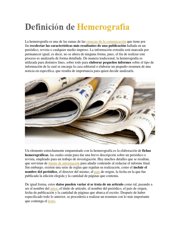HEMEROGRAFIA | PDF
