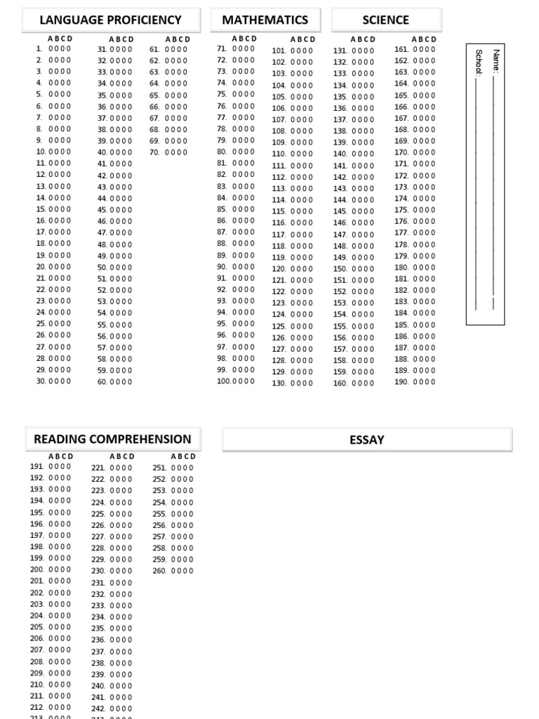 Mathematics Science Language Proficiency: Abcd Abcd Abcd Abcd | PDF | Behavior Modification ...