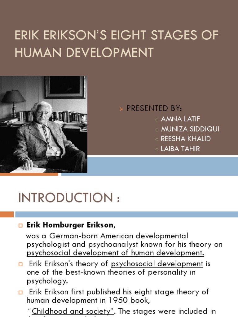 Erik Eriksons Eight Stages of Human Development | Developmental ...