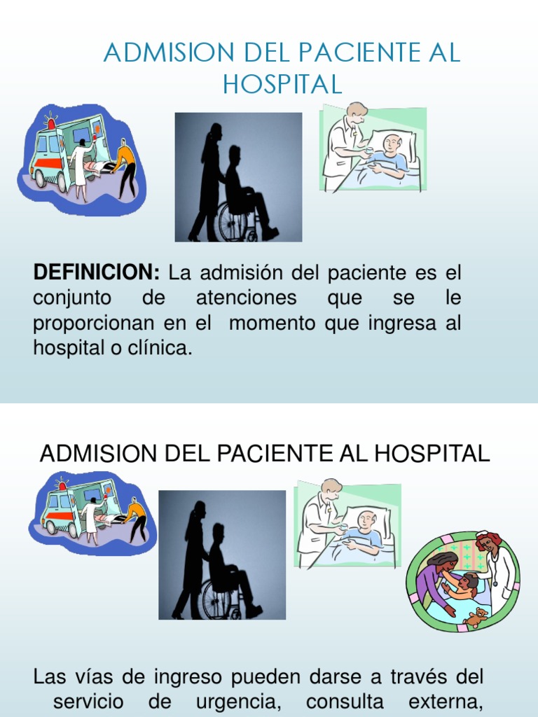 Admision de Paciente | PDF | Historial médico | Hospital