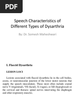 Dysarthria Chart | PDF | Speech | Human Voice