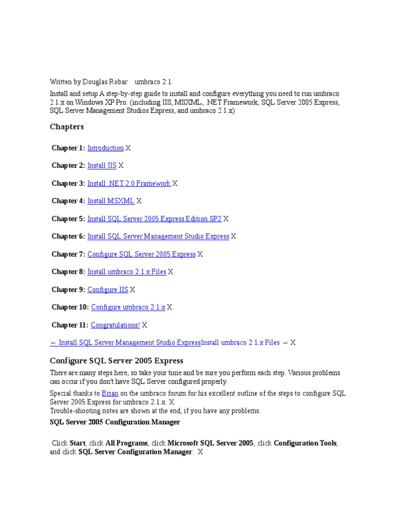 IIS Configuration For Intranet | PDF | Microsoft Sql Server | Internet ...