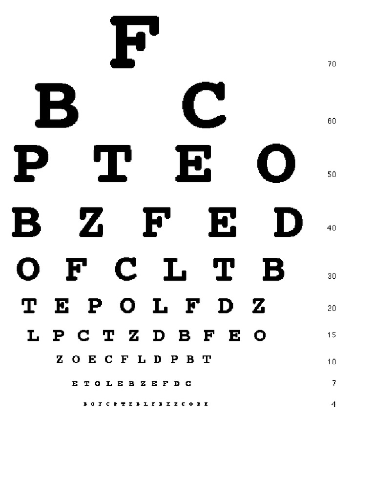 Snellen Eye Chart | PDF
