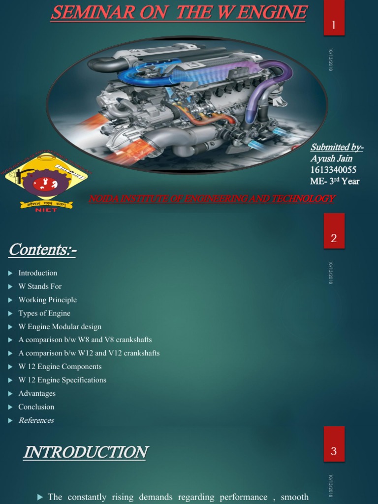 Seminar On The W Engine | Download Free PDF | Internal Combustion ...