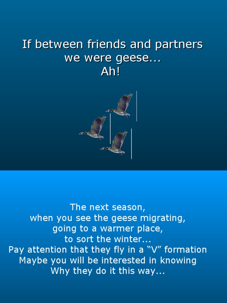 If Between Friends and Partners We Were Geese... Ah! | PDF | Cognition ...