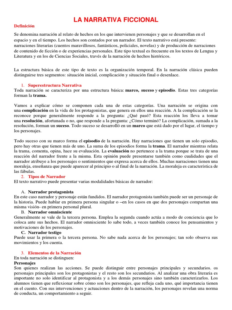 Estructura de la Narrativa Ficcional | PDF | Narración | Science