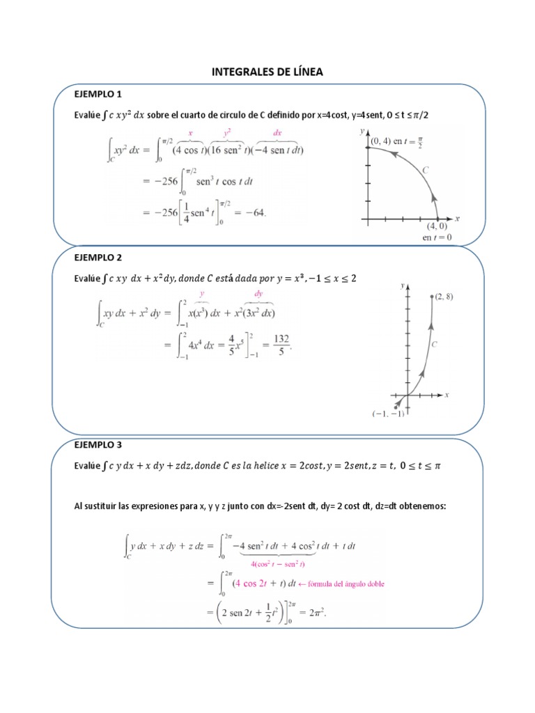 Integrales de Línea | PDF