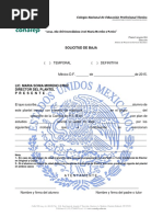 Modelo de Carta de Solicitud de Baja Escolar | PDF