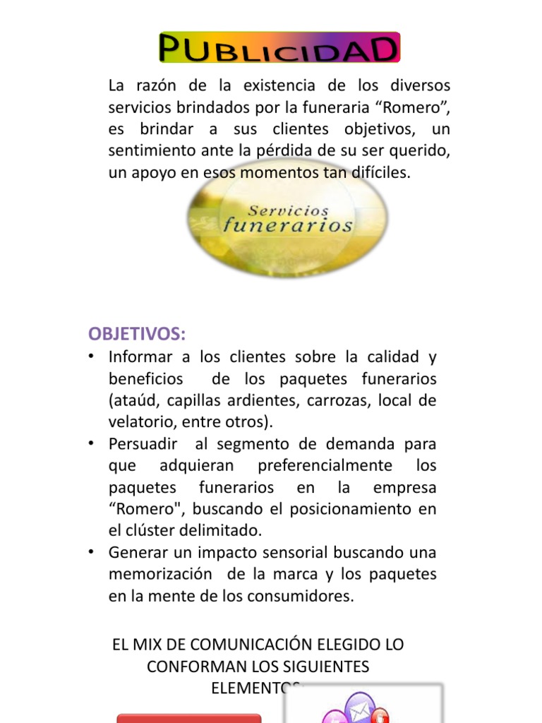 Estrategias Publicitarias Funeraria Romero | PDF | Publicidad ...