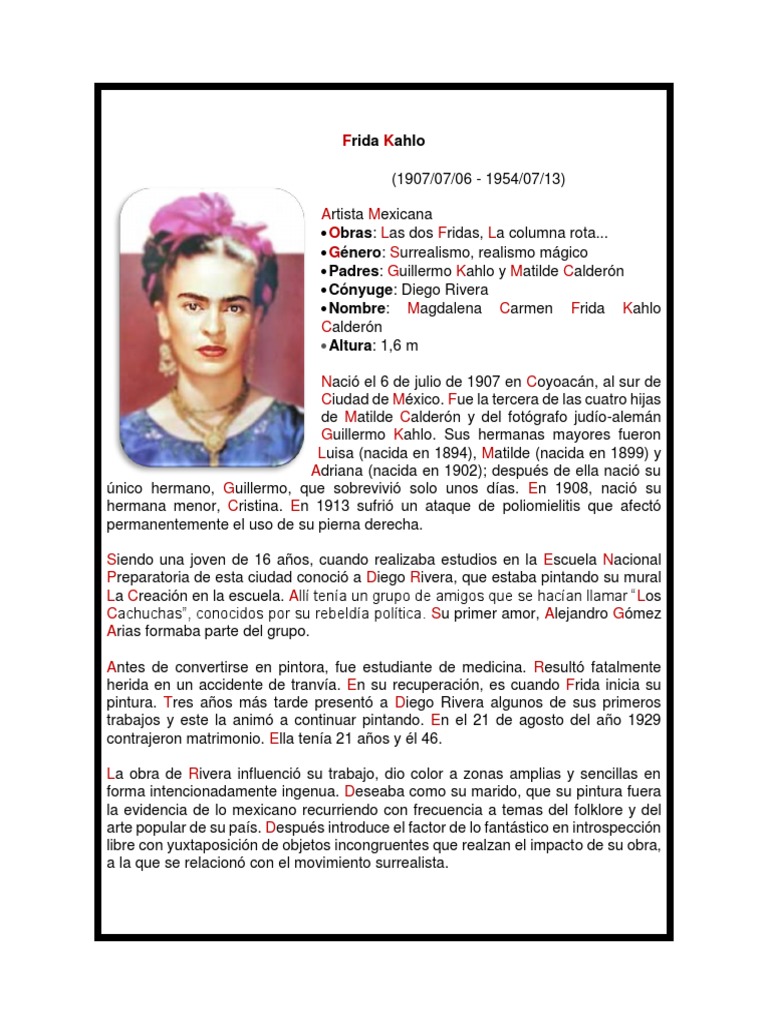 Frida Kahlo | PDF | Pinturas | Artes (general)