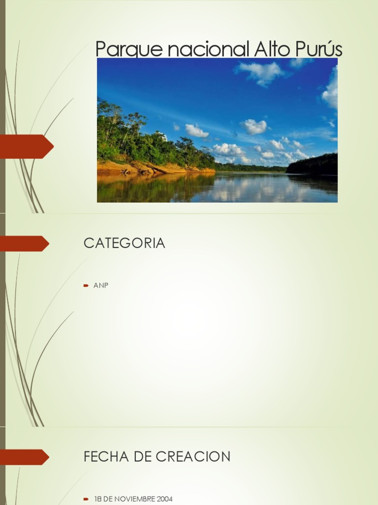 Parque Nacional Alto Purús | PDF
