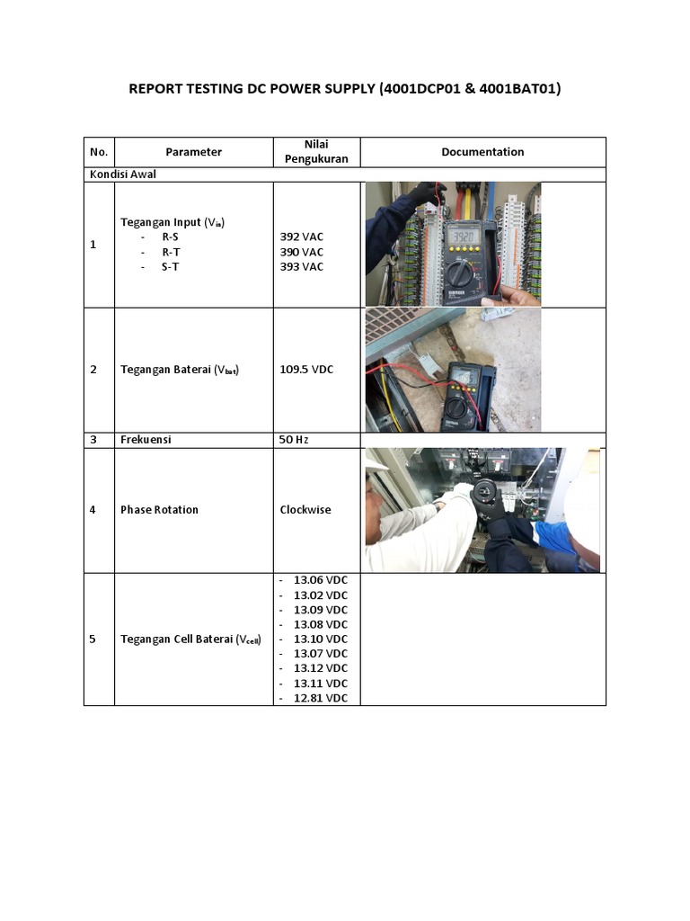 DC Power Supply Testing Report | PDF
