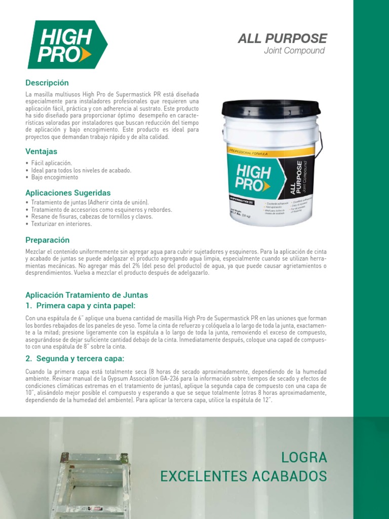 Ficha Técnica-High Pro | PDF | Agua | Naturaleza